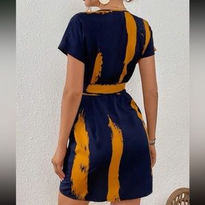 Dresses | Boho Brushed Print Knot Side Wrap Hem Mojo Dress | Poshmark